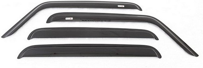 Front and Rear Rain Deflectors in smoke Jeep Cherokee KJ – Poly4x4